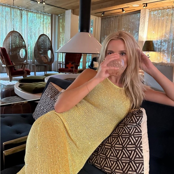 Asta Resort | Dresses | Stylish Yellow Knit Dress | Poshmark